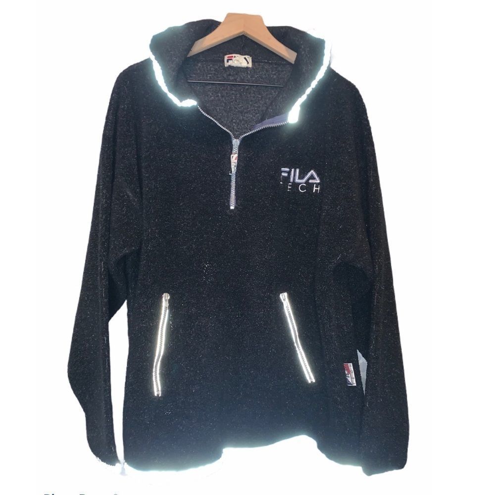 Fila | Vintage Fila Tech Fleece Sherpa Hoodie - Gem
